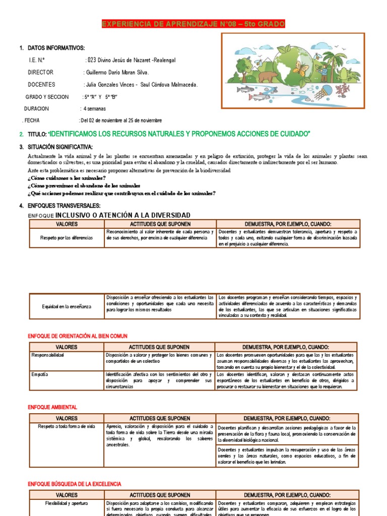 5 Grado Experiencia De Aprendizaje N 09 Pdf Geometría Método