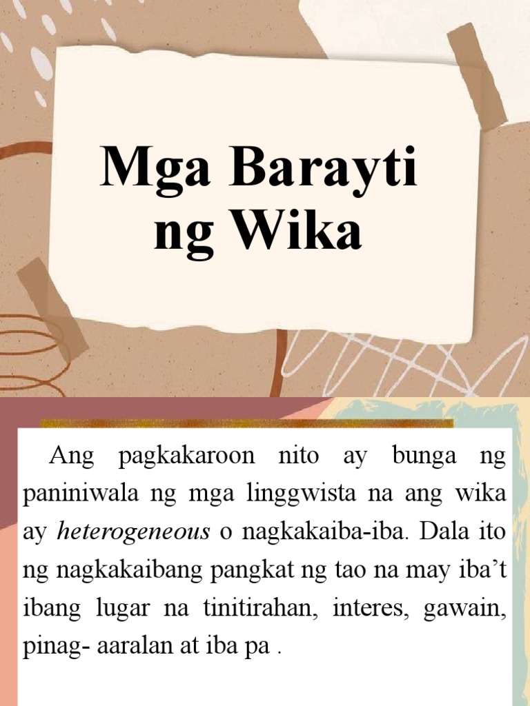 Barayti NG Wika | PDF