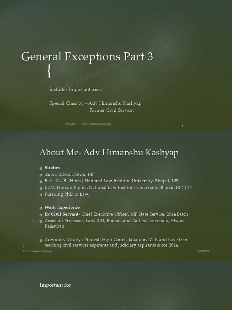 General Exception Spart3 New Presentation | PDF | Sexual Assault | Crimes