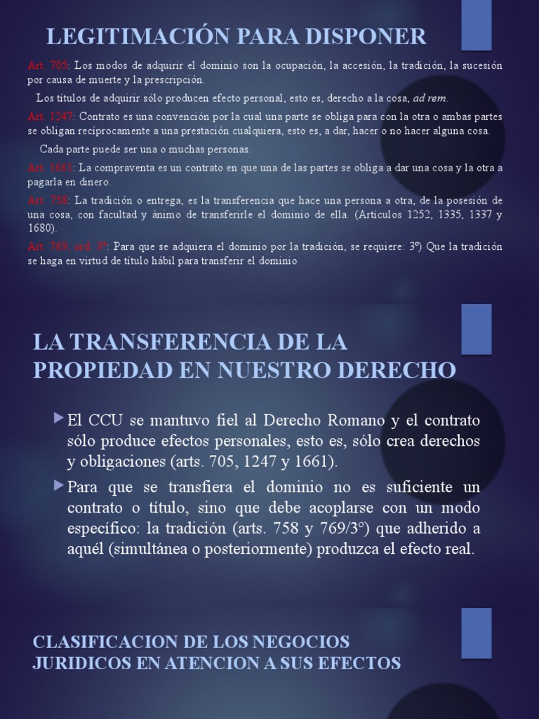 Legitimacion para Disponer | PDF | Propiedad | Derecho contractual