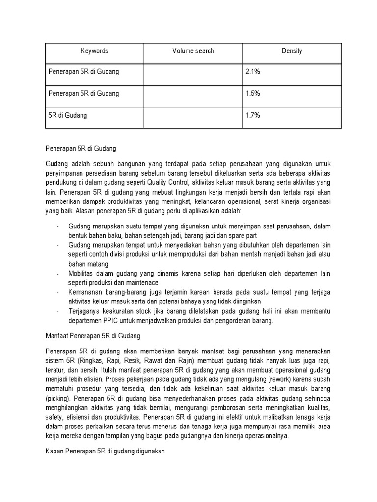5R Gudang | PDF