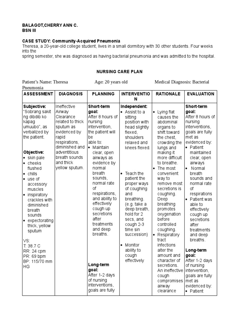 NCP-for-CAP-TB. | PDF | Cough | Breathing