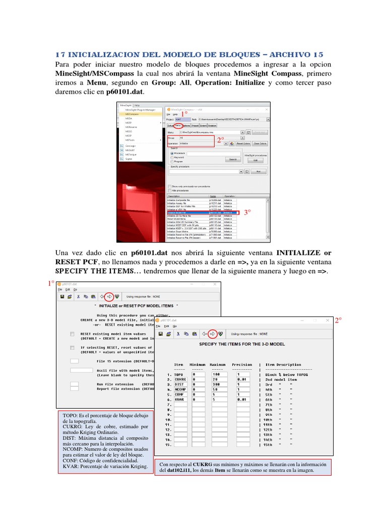 Inicialización y Codificación de Modelos de Bloques | PDF