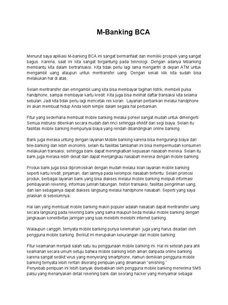 Analisis Aplikasi MBCA | PDF