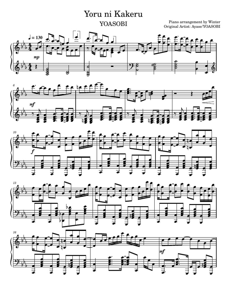 Yoru Ni Kakeru 2 Pdf Musicians Pop Music