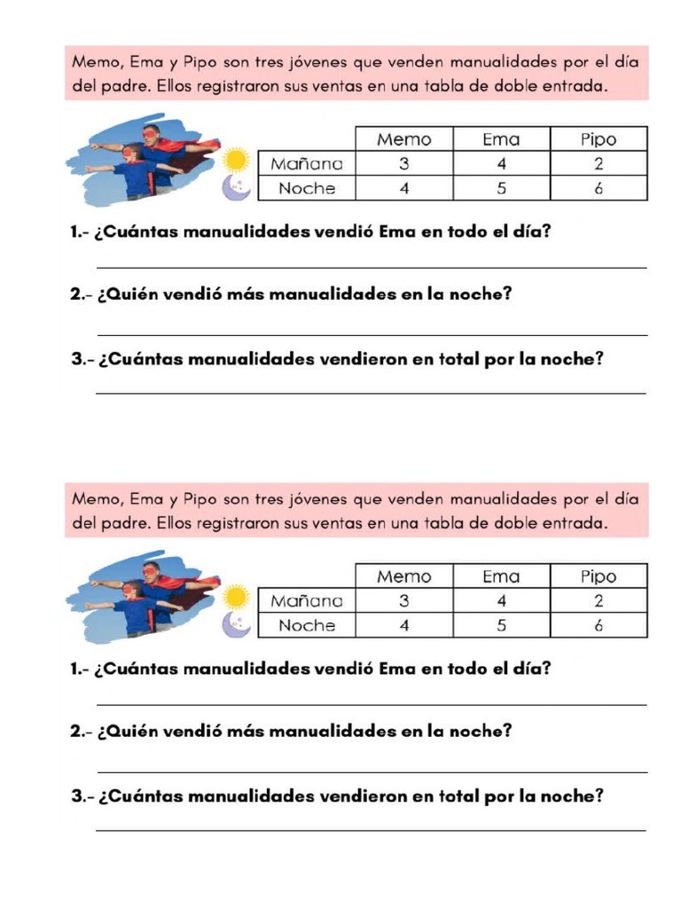 Tablas de Doble Entrada | PDF