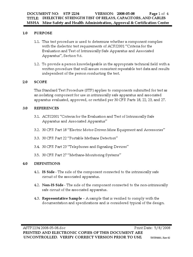 Dielectric Test Procedure | Capacitor | Insulator (Electricity)