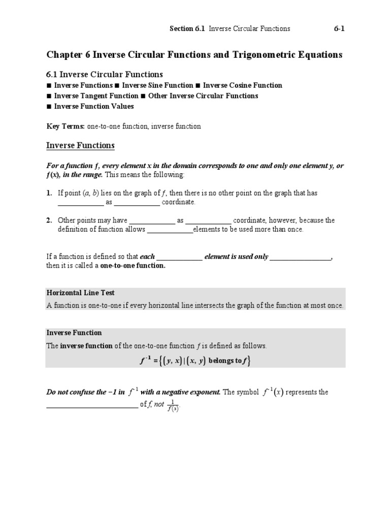 Section+6 1++Inverse+Circular+Functions | PDF | Trigonometric Functions | Function (Mathematics)