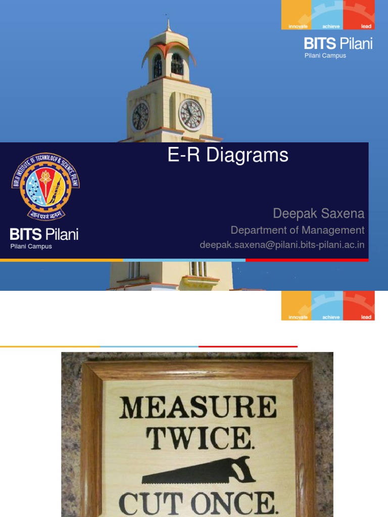 E-R Diagrams: BITS Pilani | PDF | Bit | Computing