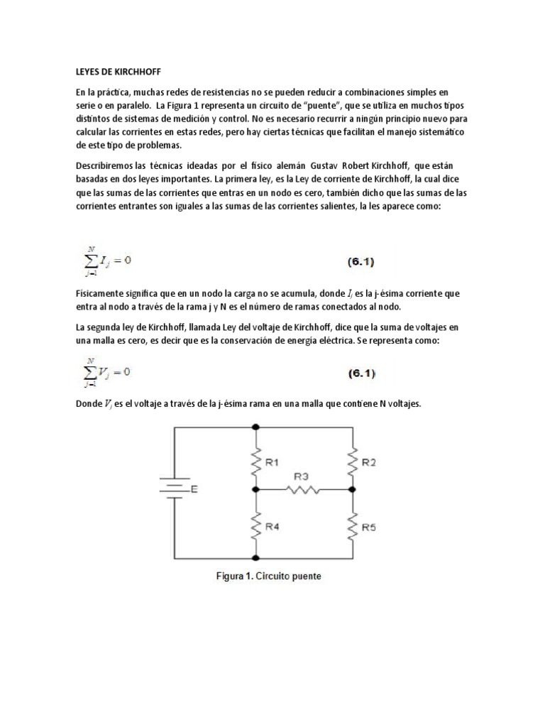 Leyes de Kirchhoff | PDF