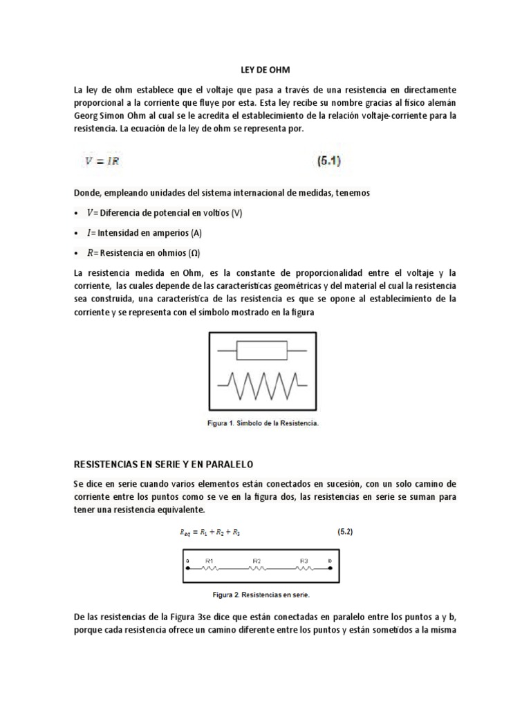 Ley De Ohm Pdf 3856