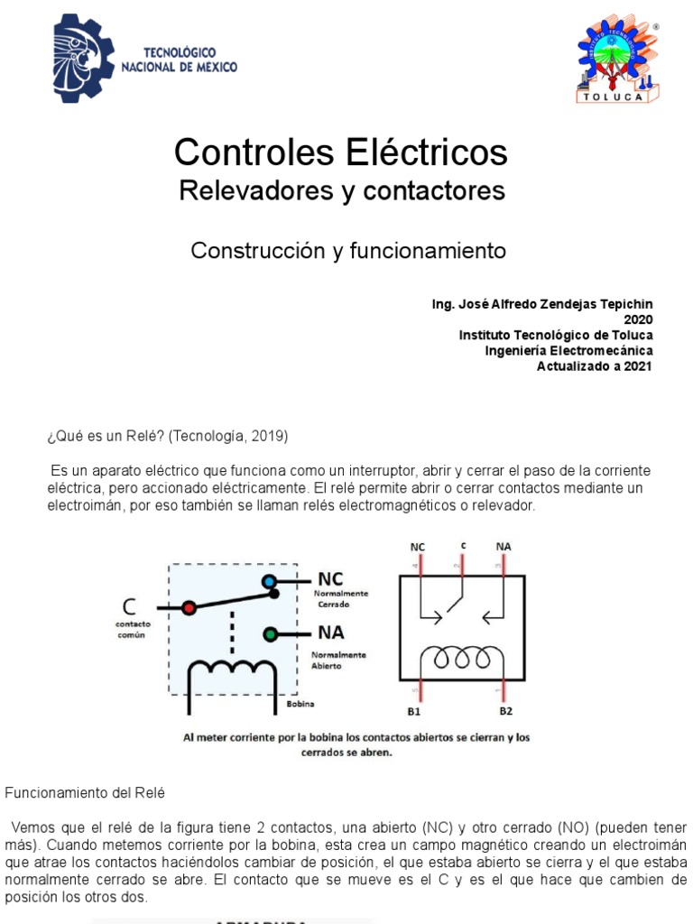 Rele Contactor | PDF | Relé | Ingenieria Eléctrica