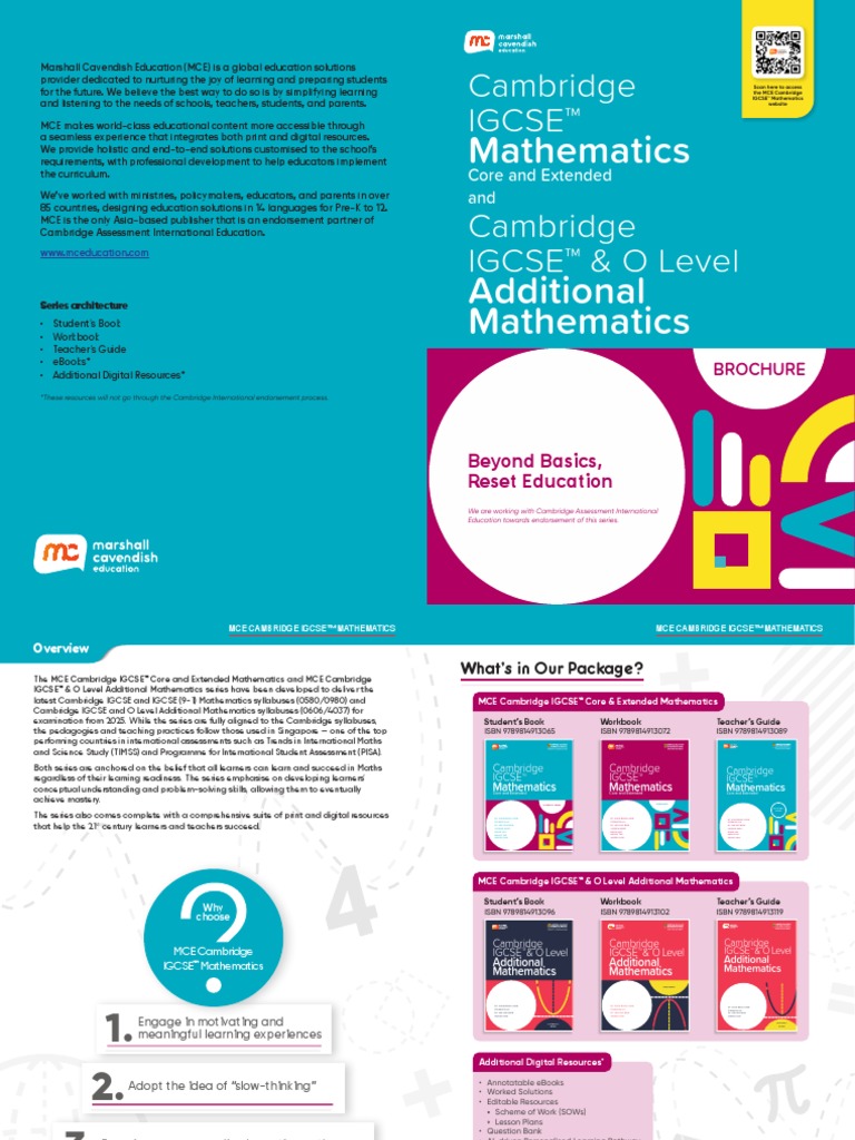 Mce Igcse Maths Brochure | PDF | Learning | Cognition