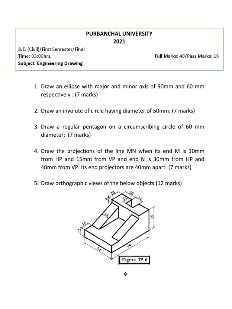 Drawing Exam Civil | PDF