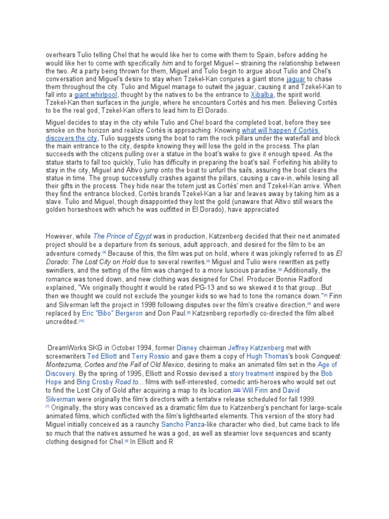 The Road To El Dorado My Version 3 | PDF