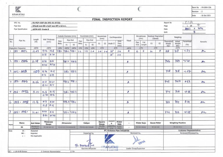 3.10 Final Inspection Report | PDF