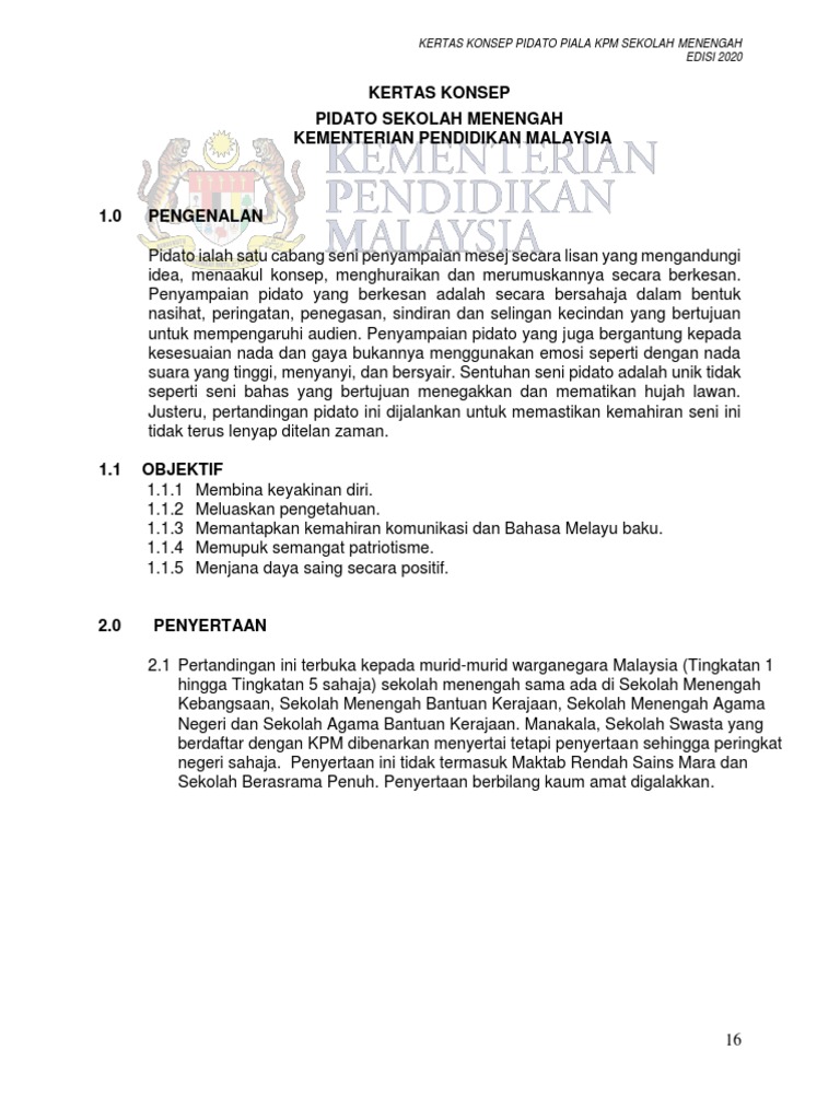 Kertas Konsep Pidato SM | PDF