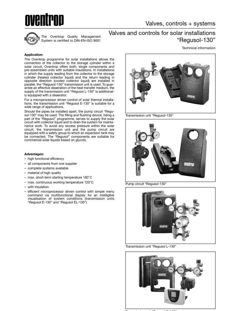 Oventrop Kit Users Guide | PDF | Valve | Pump