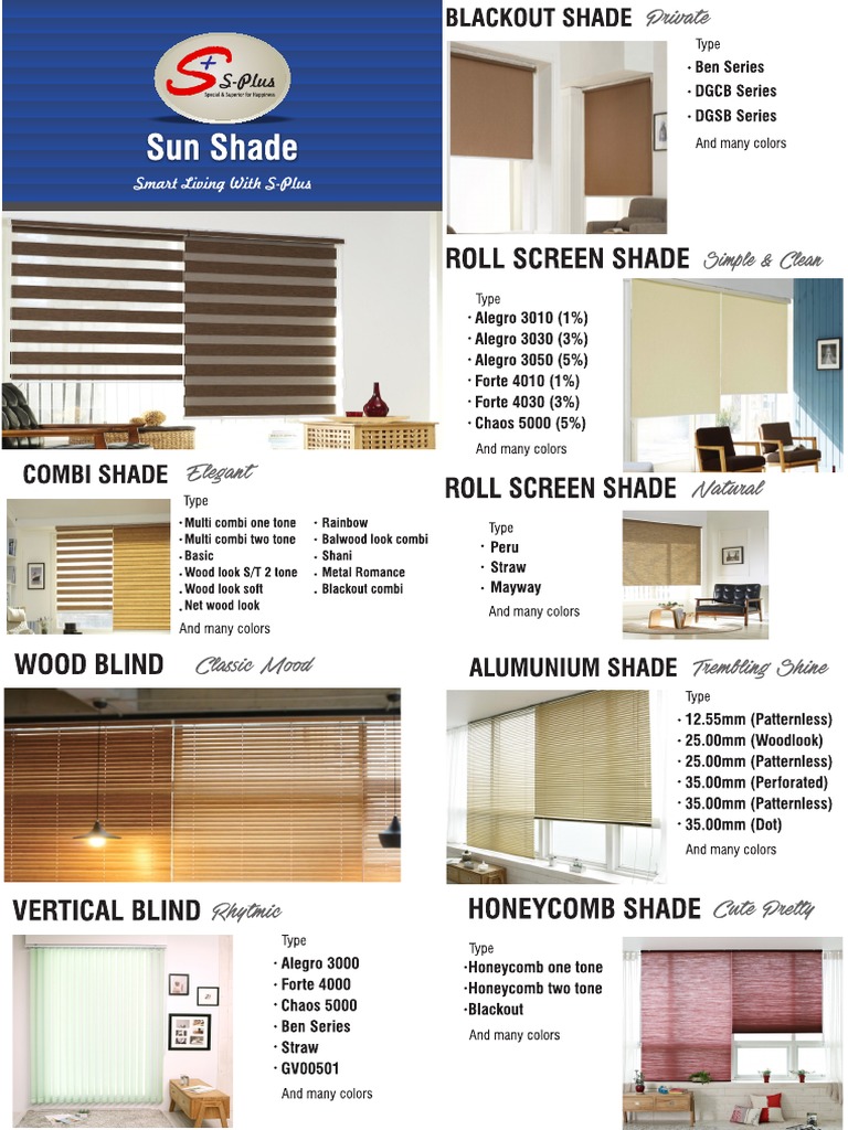 Price List for Shades and Blinds | PDF | Graphic Design | Vision