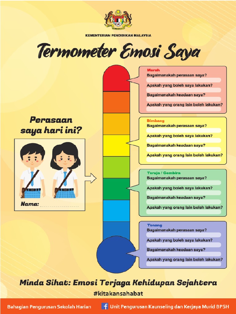 Kit Minda Sihat (Carta - Termometer Emosi Saya) | PDF
