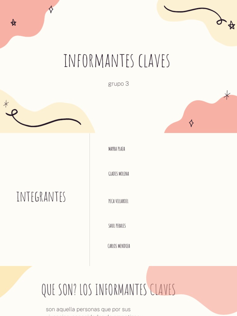Informantes Claves | PDF