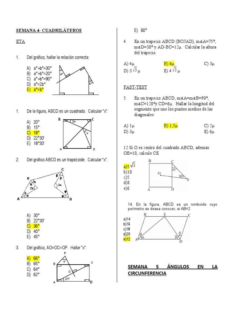Etas Fast Test 4 12 | PDF | Triángulo | Matemática Elemental