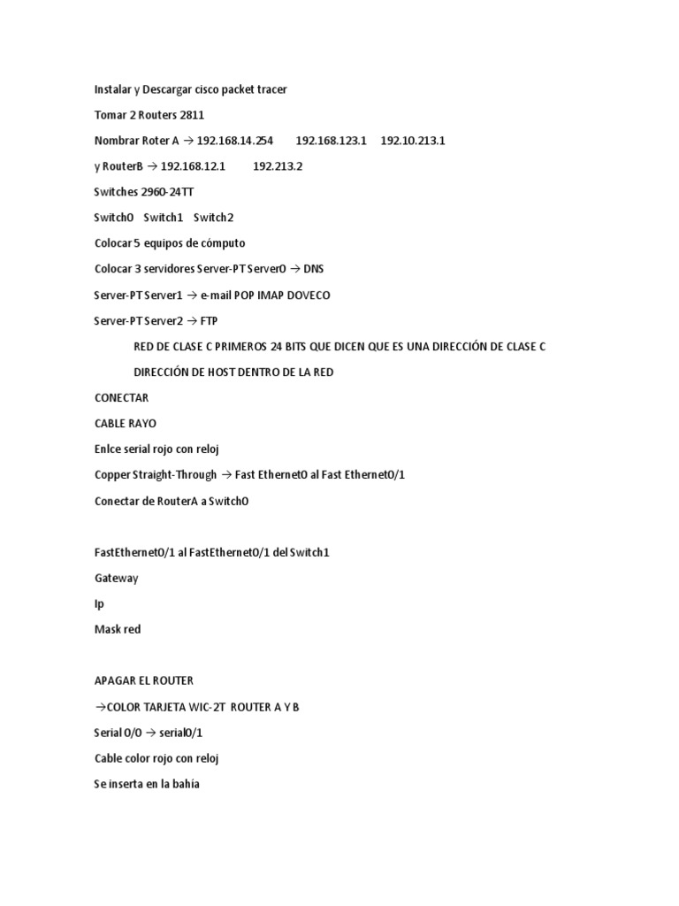 Instalar y Descargar Cisco Packet Tracer | PDF