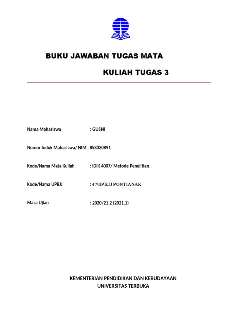 BJT - IDIK 4007 Metode Penelitian - tmk3 | PDF | Sains & Matematika | Komputer