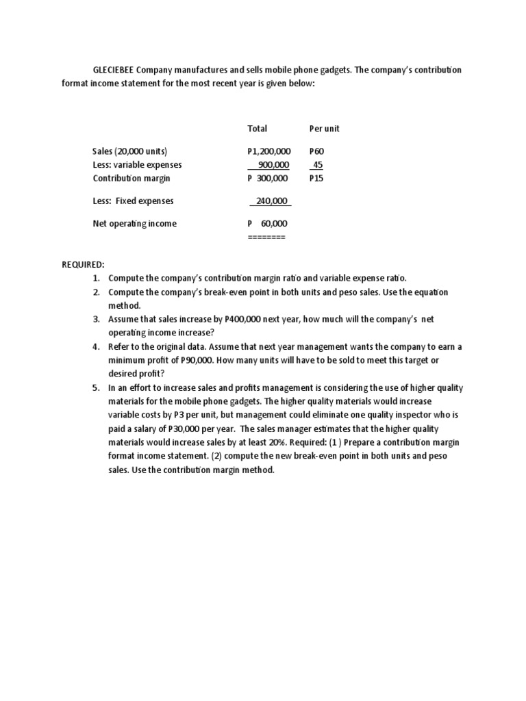 CVP Quiz | PDF CVP Quiz | PDF