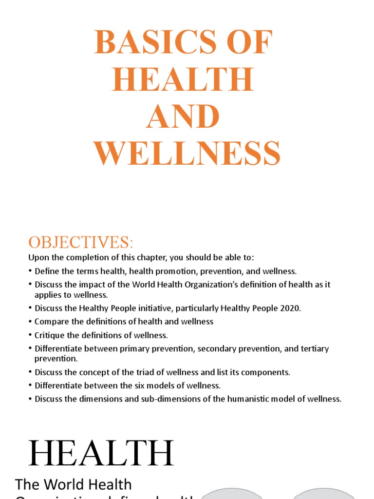 Introduction To Health and Wellnes | Download Free PDF | Preventive Healthcare | Health Promotion