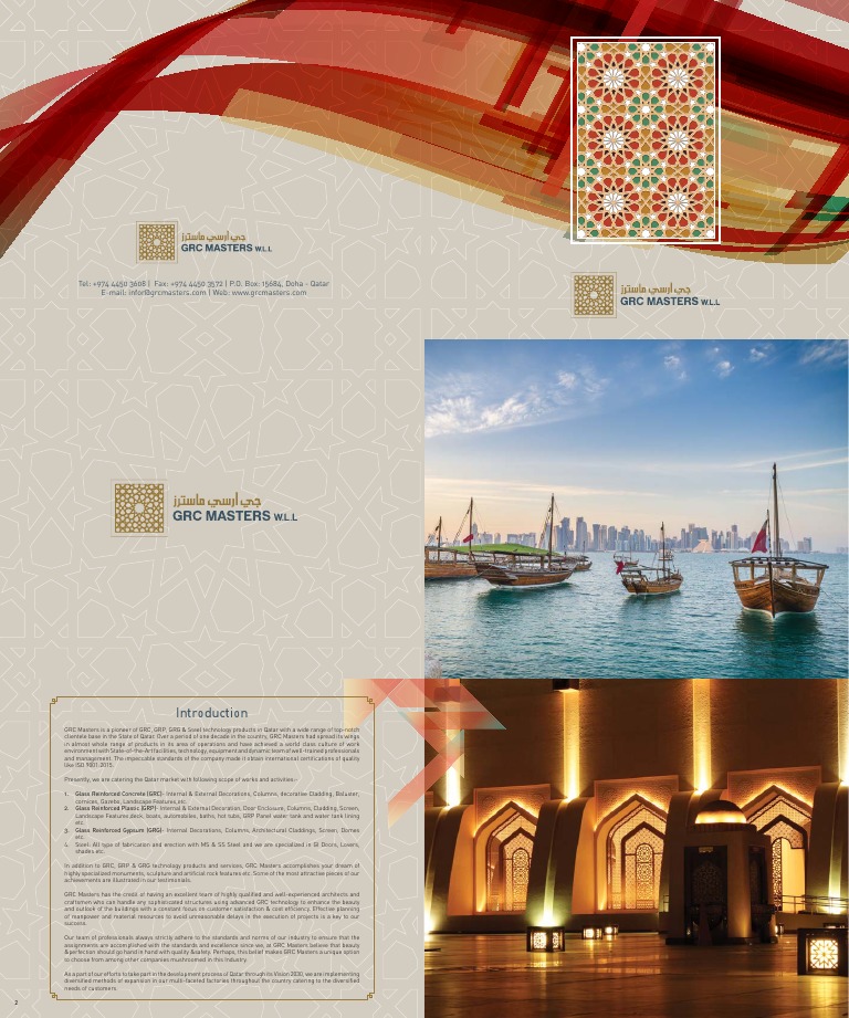 GRC Brochure | PDF | Fiberglass | Concrete