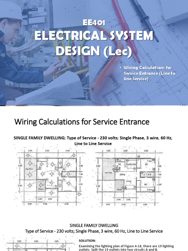 6 Wiring Calculations For Service Entrance (Line-To-line Service) | PDF ...