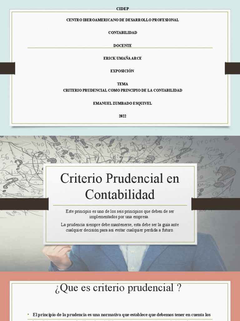Criterio Prudencial en Contabilidad | PDF