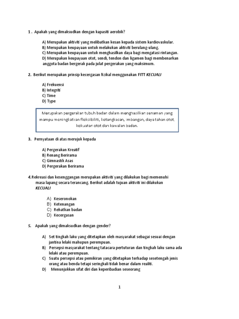 Soalan PJPK Ting 3 | PDF