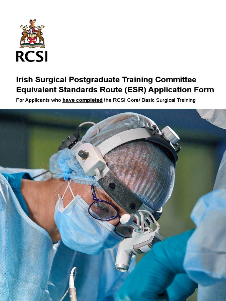 RCSI ESR Application Guidelines 2023 | PDF | Residency (Medicine ...
