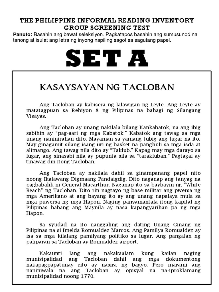 Filipino Pabasa Jhs | PDF