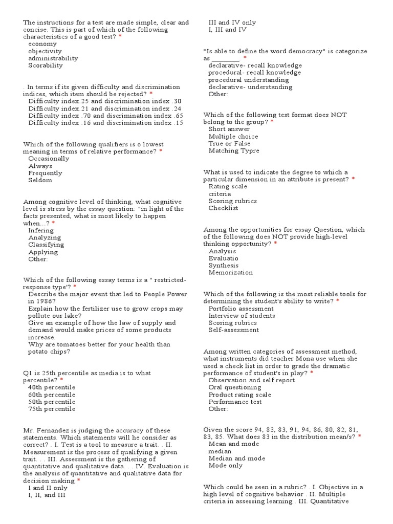 6 P Assessment of Learning | PDF | Educational Assessment | Validity ...