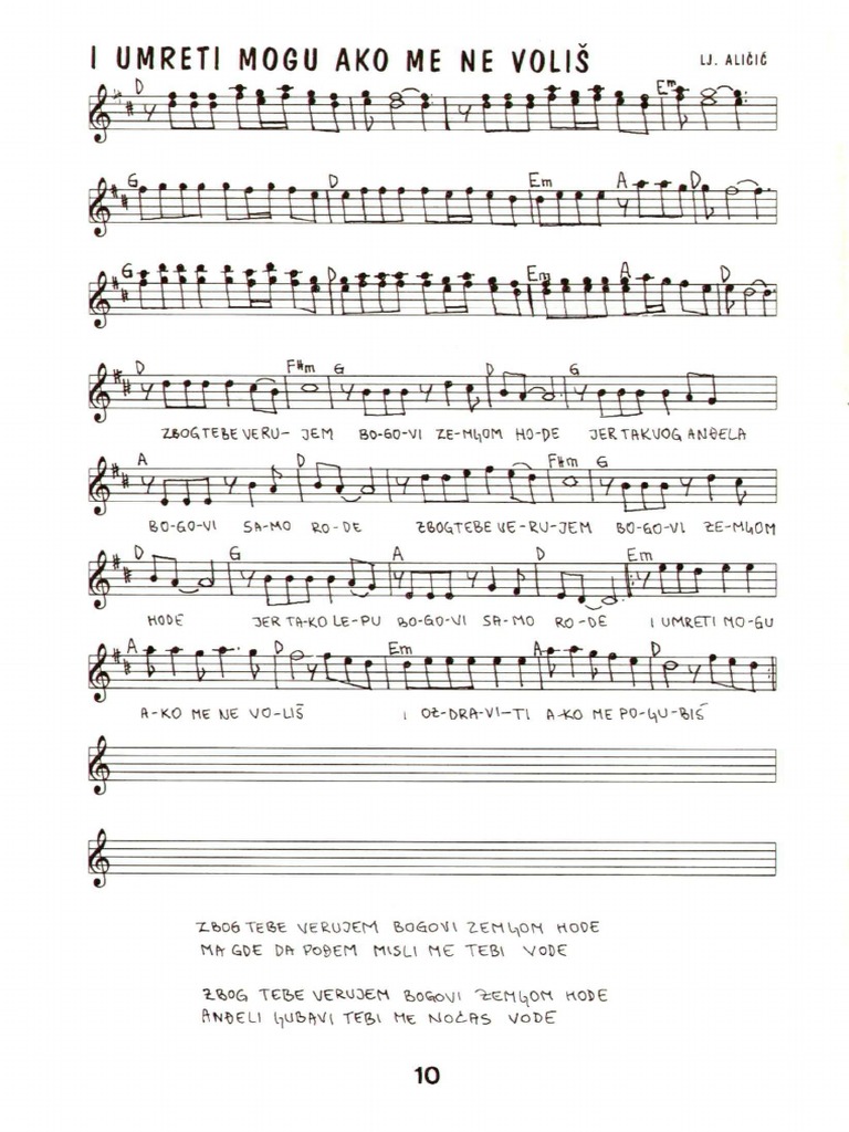 Ljuba Alicic - I Umreti Mogu Ako Me Ne Volis | PDF