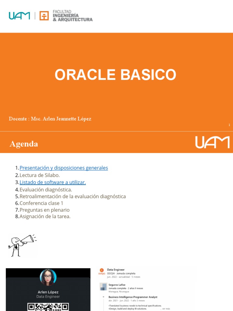 U1 T1 Introducción A Oracle | PDF | Pl / Sql | SQL