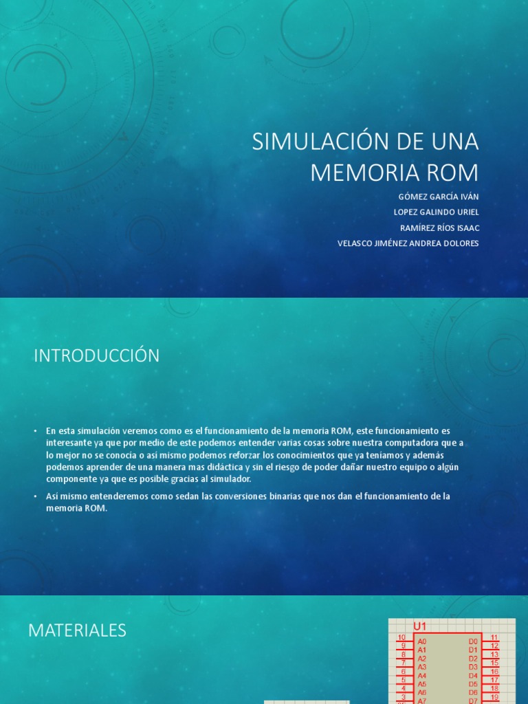 Simulación de Memoria ROM y Datos Constantes | PDF | Almacenamiento de ...