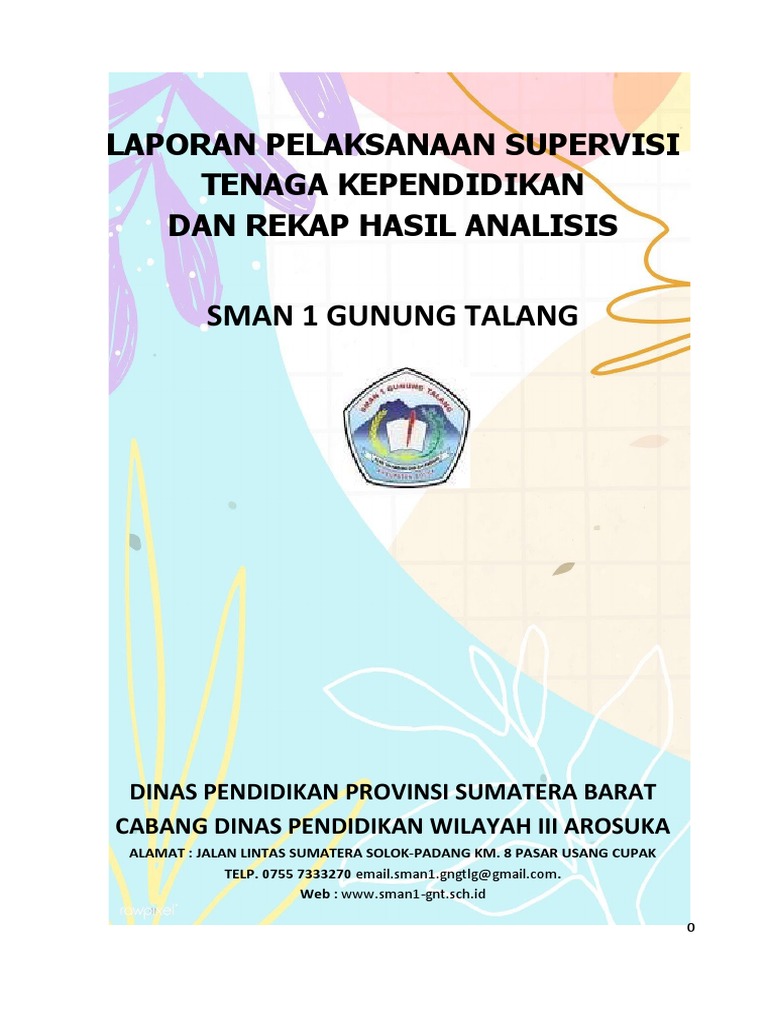 Laporan Supervisi Tenaga Kependidikan Dan Rekap Hasil Analaisis 2022 | PDF