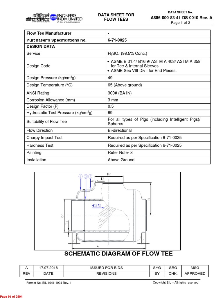 DATA SHEET FOR FLOW TEE | PDF | Pipe (Fluid Conveyance) | Economic Sectors