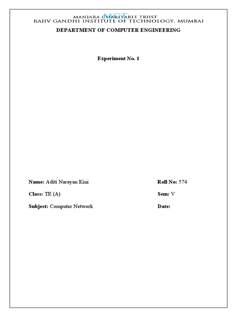 Exp 1 | PDF | Electrical Connector | Ethernet