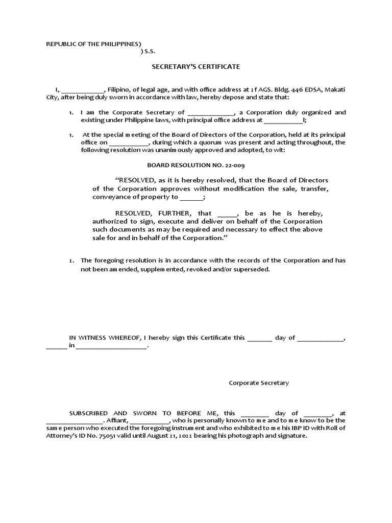 Board Resolution | PDF