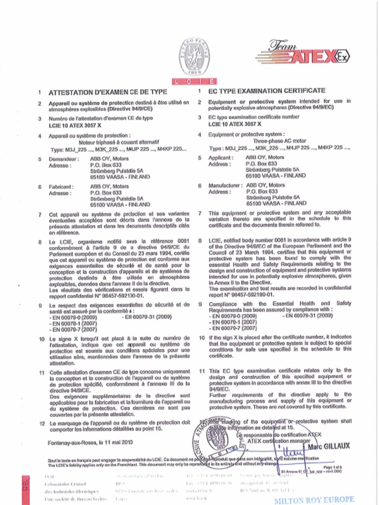 Atex Motor | PDF