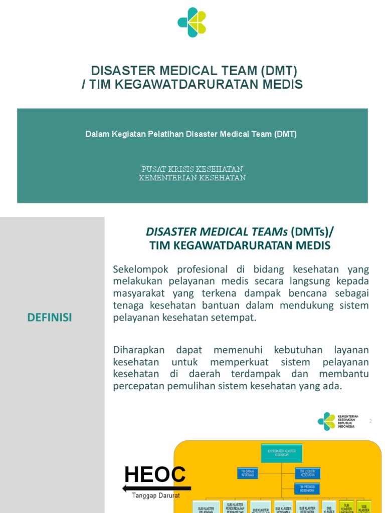 Disaster Medical Team Tambahan (DMT) | PDF | Kesehatan Holistik