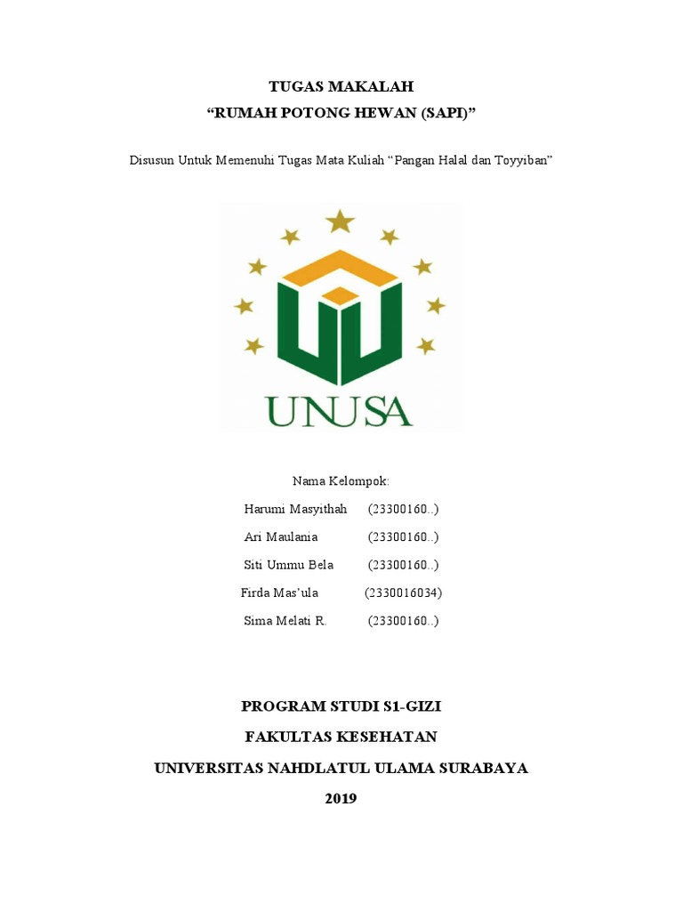 KETERANGAN SINGKAT TENTANG RUMAH POTONG HEWAN (SAPI) | PDF