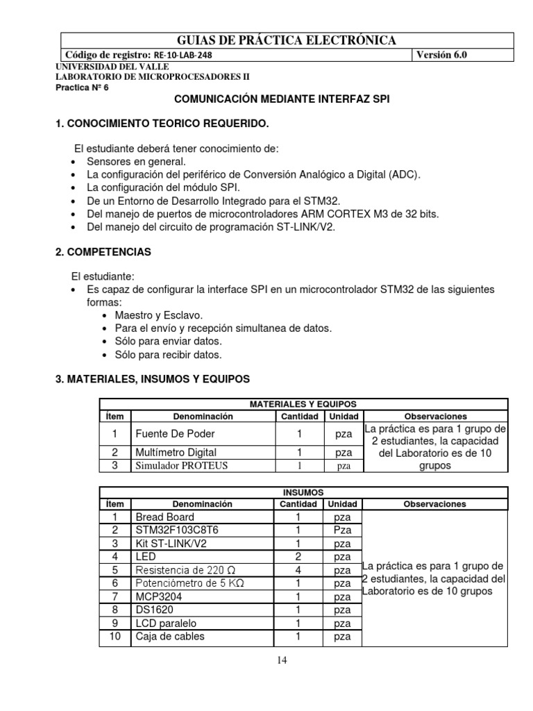 Laboratorio No 6 | PDF | Electrónica | Microprocesador