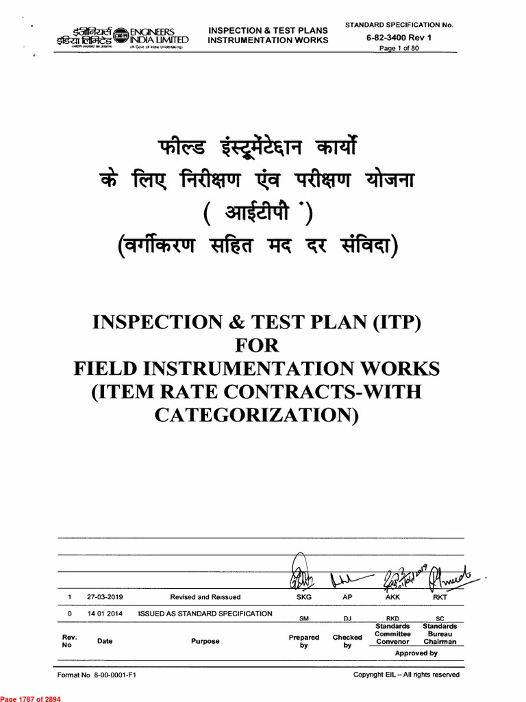 ITP For Instrumentation Works | PDF | Calibration | Pipe (Fluid Conveyance)