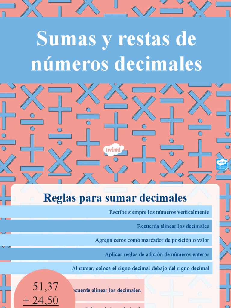 CL M 1637421310 Powerpoint Sumas y Restas de Numeros Decimalesdecimales ...